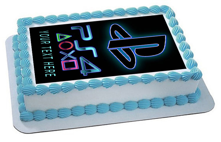 PS 4 Edible Birthday Cake Topper