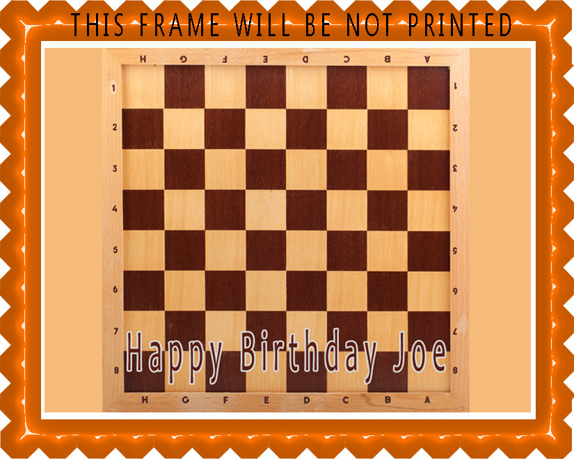 Chess Board, Edible Cake Topper