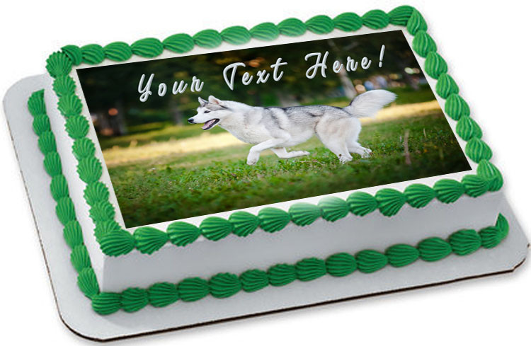 Husky Edible Cake Topper