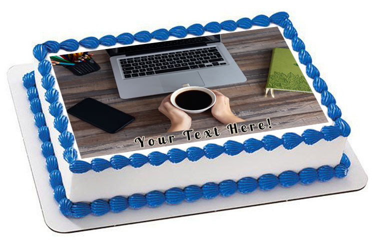 Laptop Keyboard Edible Cake Topper