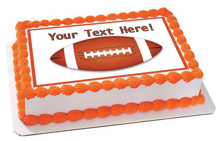 American Football Edible Cake Topper