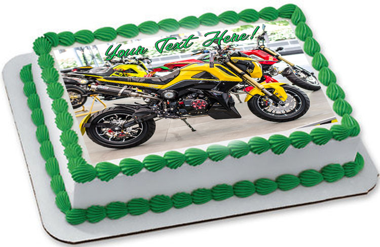 Sport Motorcycle Edible Cake Topper
