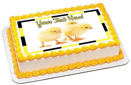 Small Chickens Edible Cake Topper