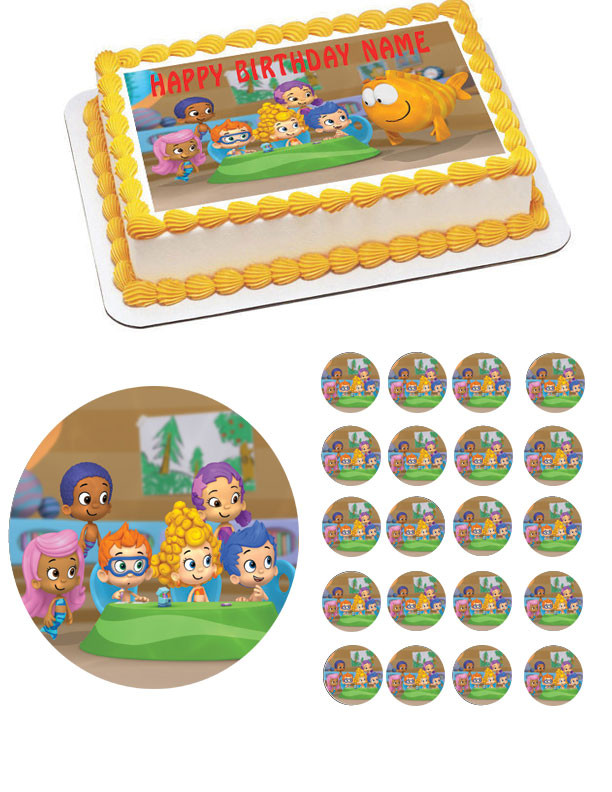 bubble guppies sheet cake
