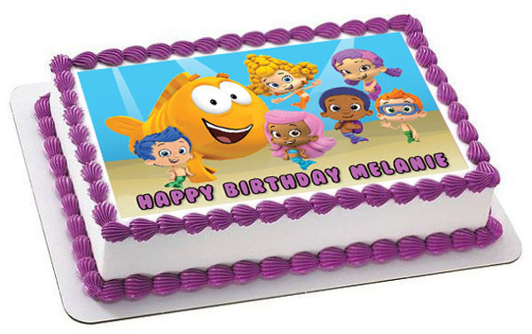 bubble guppies sheet cake