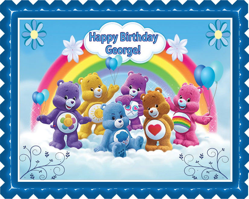 CARE BEARS Edible Birthday Cake Topper