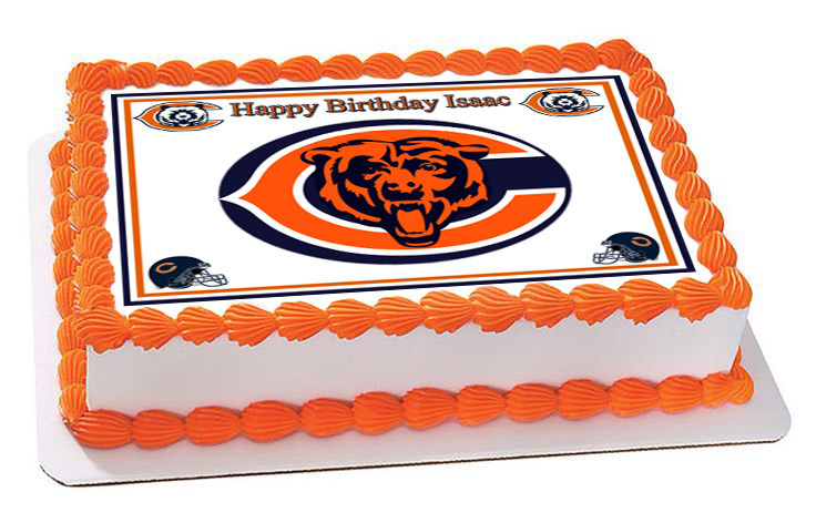 Chicago Bears Edible Birthday Cake Topper