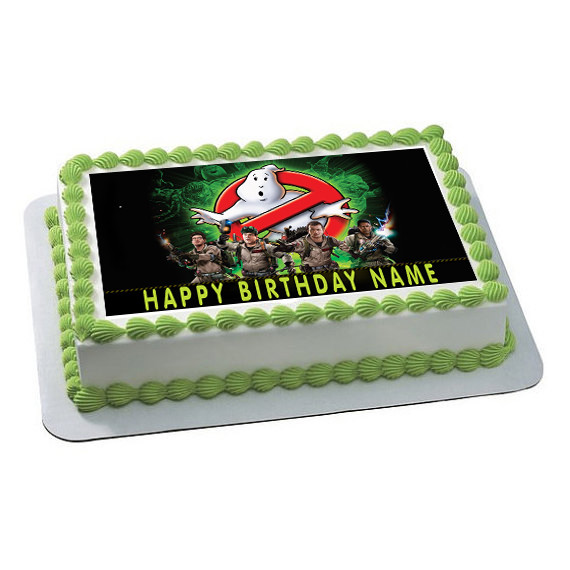 Ghostbusters Edible Birthday Cake Topper - Edible Cake Image