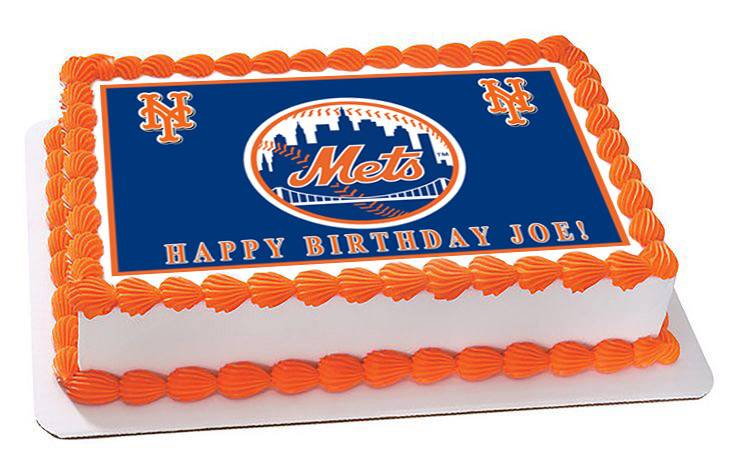 New York Mets Edible Birthday Cake Topper