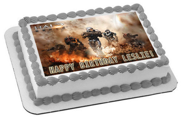 Halo Reach 2 Edible Birthday Cake Topper