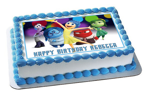 Inside Out Anger 2 Edible Birthday Cake Topper