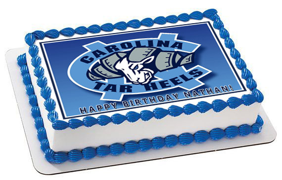 North Carolina Tar Heels Edible Birthday Cake Topper
