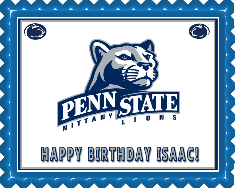 Penn State Nittany Lions Time Edible Birthday Cake Topper