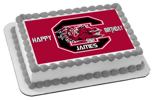 South Caroline Gamecocks Edible Birthday Cake Topper