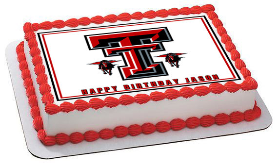 Texas Tech University 1 Edible Birthday Cake Topper