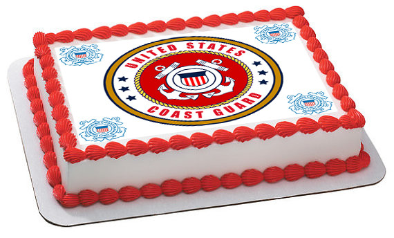US Coast Guard Edible Birthday Cake Topper