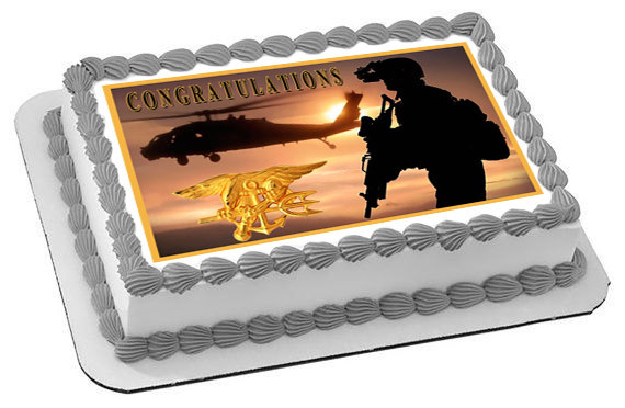 US Navy Seal Edible Birthday Cake Topper