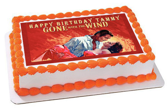 Gone with the wind Edible Birthday Cake Topper