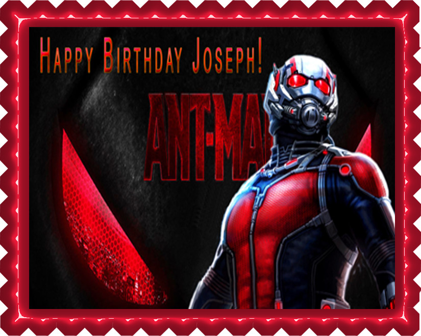 Ant Man Edible Birthday Cake Topper