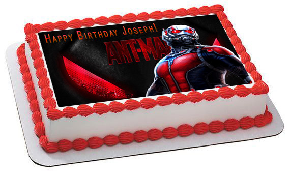 Ant Man Edible Birthday Cake Topper