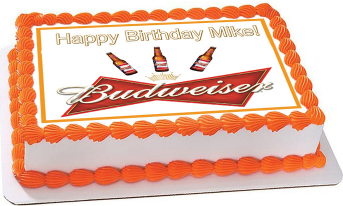 budweiser cake topper