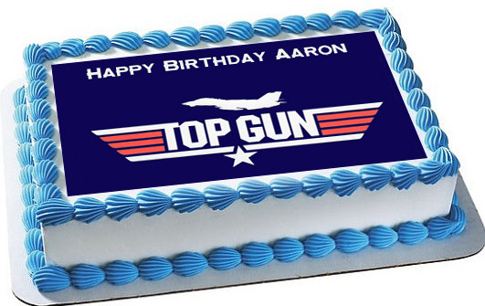 Top Gun Edible Birthday Cake Topper