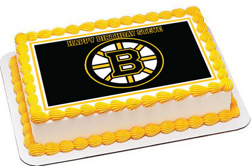 Boston Bruins Edible Birthday Cake Topper