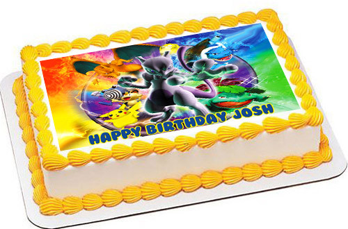Pokemon Stadium Edible Birthday Cake Topper