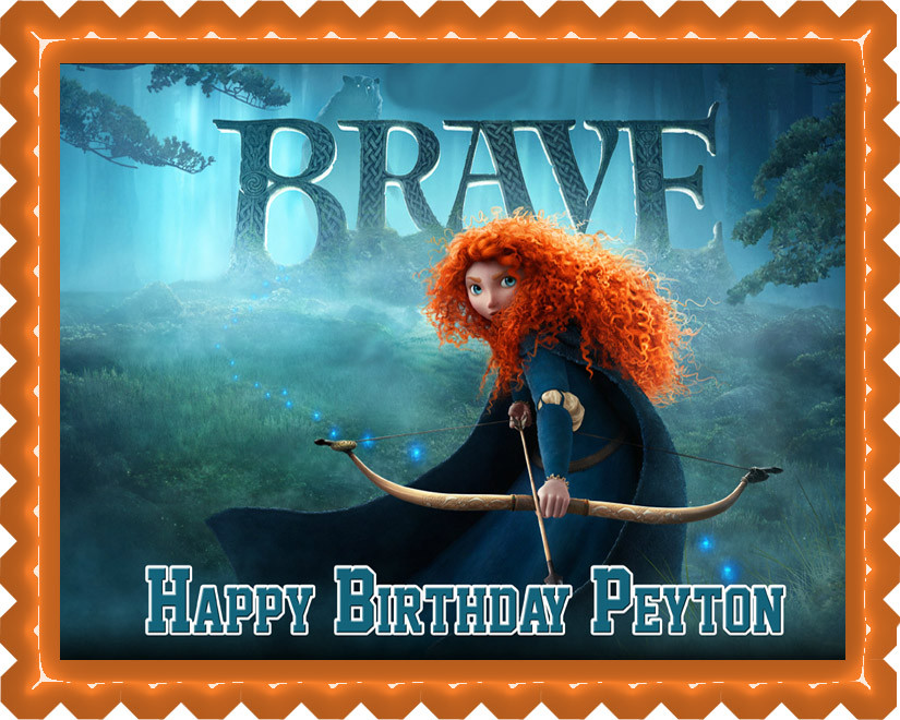 Brave Edible Birthday Cake Topper