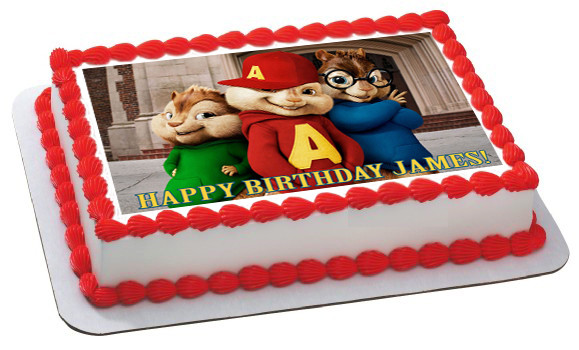 ALVIN AND THE CHIPMUNKS ROAD CHIP 1 Edible Birthday Cake Topper