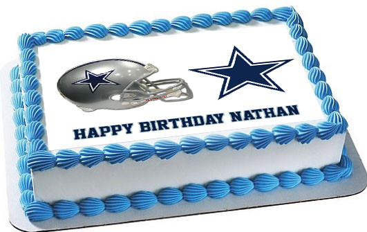 Dallas Cowboys Edible Birthday Cake Topper