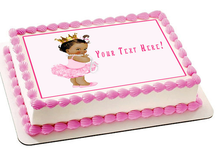 Baby Girl Afro Puffs Edible Birthday Cake Topper