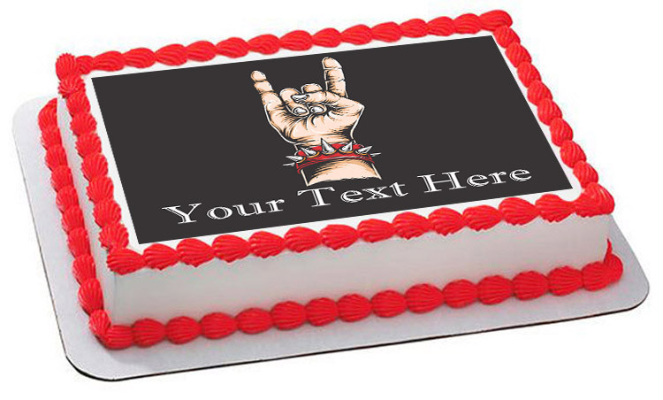 Rock & roll hand Edible Cake Topper