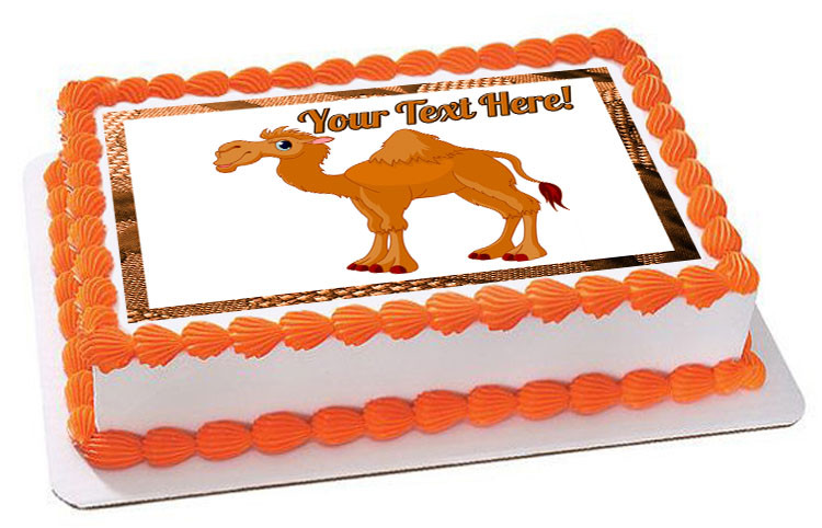 Cute Funny Camel Edible Birthday Cake Topper
