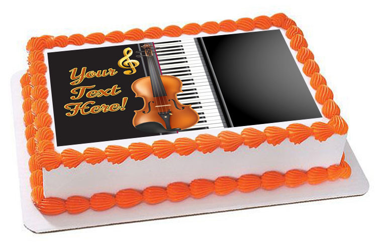 Music Instruments Edible Birthday Cake Topper