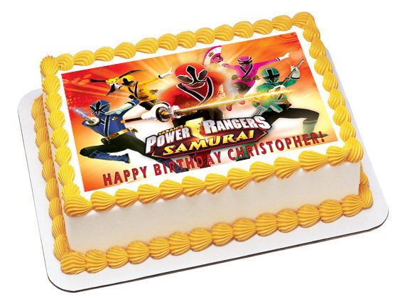 POWER RANGERS Samurai Edible Birthday Cake Topper