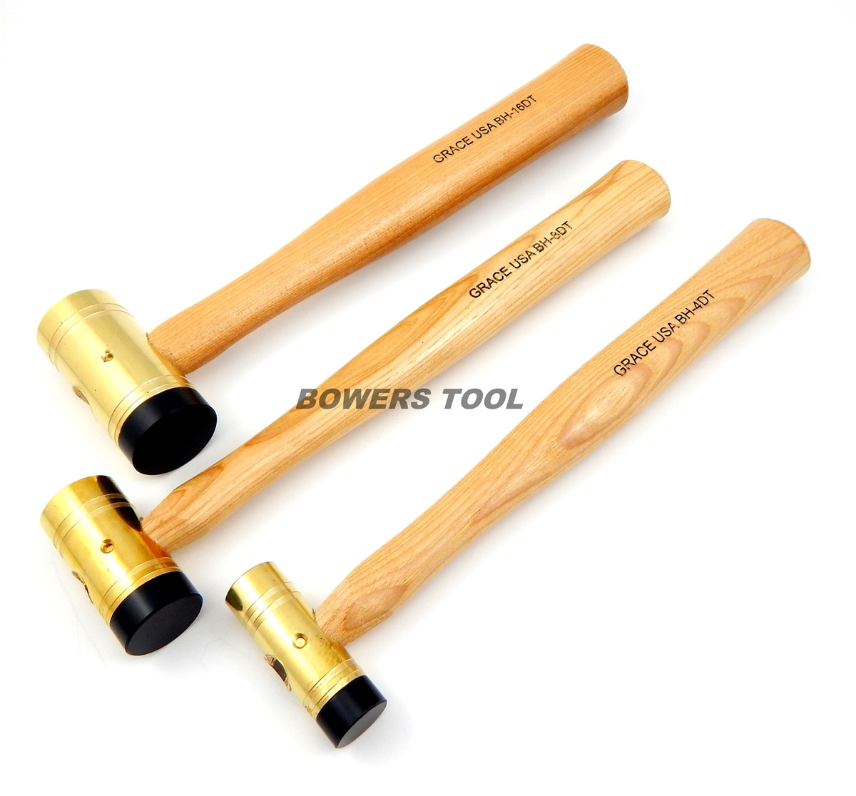 Grace USA 4 8 & 16oz Brass Hammer Set w Delrin Tips Gunsmith Gun Care ...