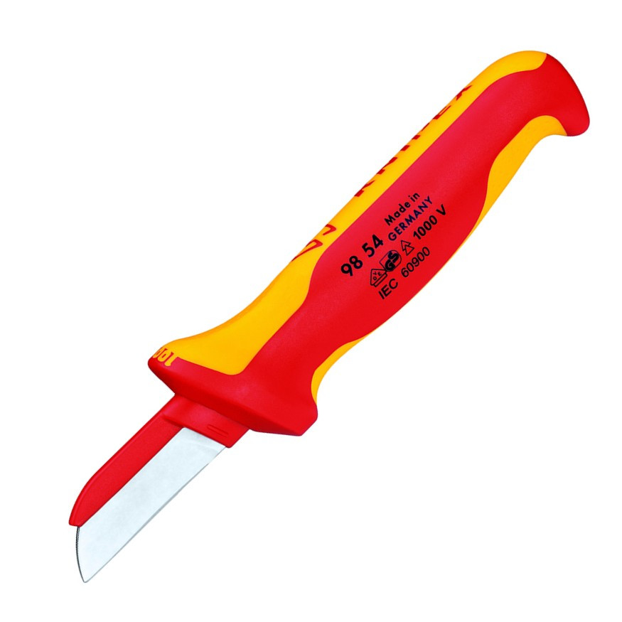 Knipex Insulated Cable Knife Surgical Steel Blade 1000V 9854SB Germany ...
