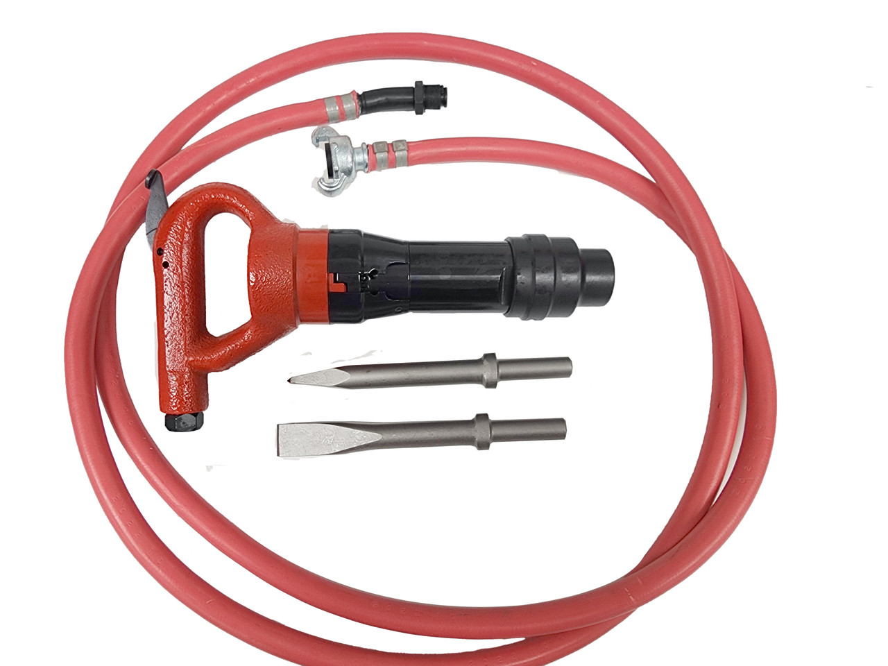 New Pneumatic Air Chipping Hammer D2200R + 2 Chisels & Whip