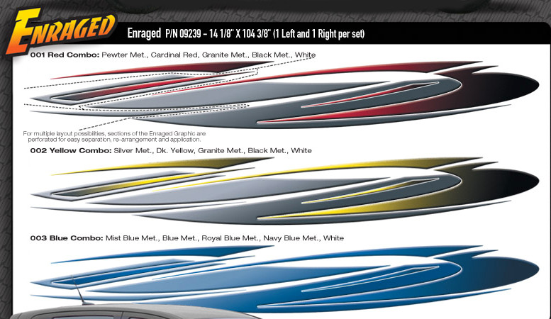 ENRAGED : Automotive Vinyl Graphics Premium Striping Decal Designs by ...