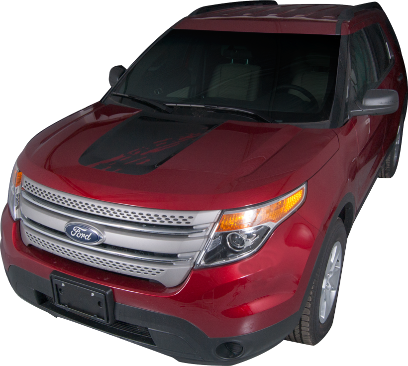 2011-2015 Ford Explorer Mudslinger Hood Vinyl Graphic Decal Stripe Kit ...
