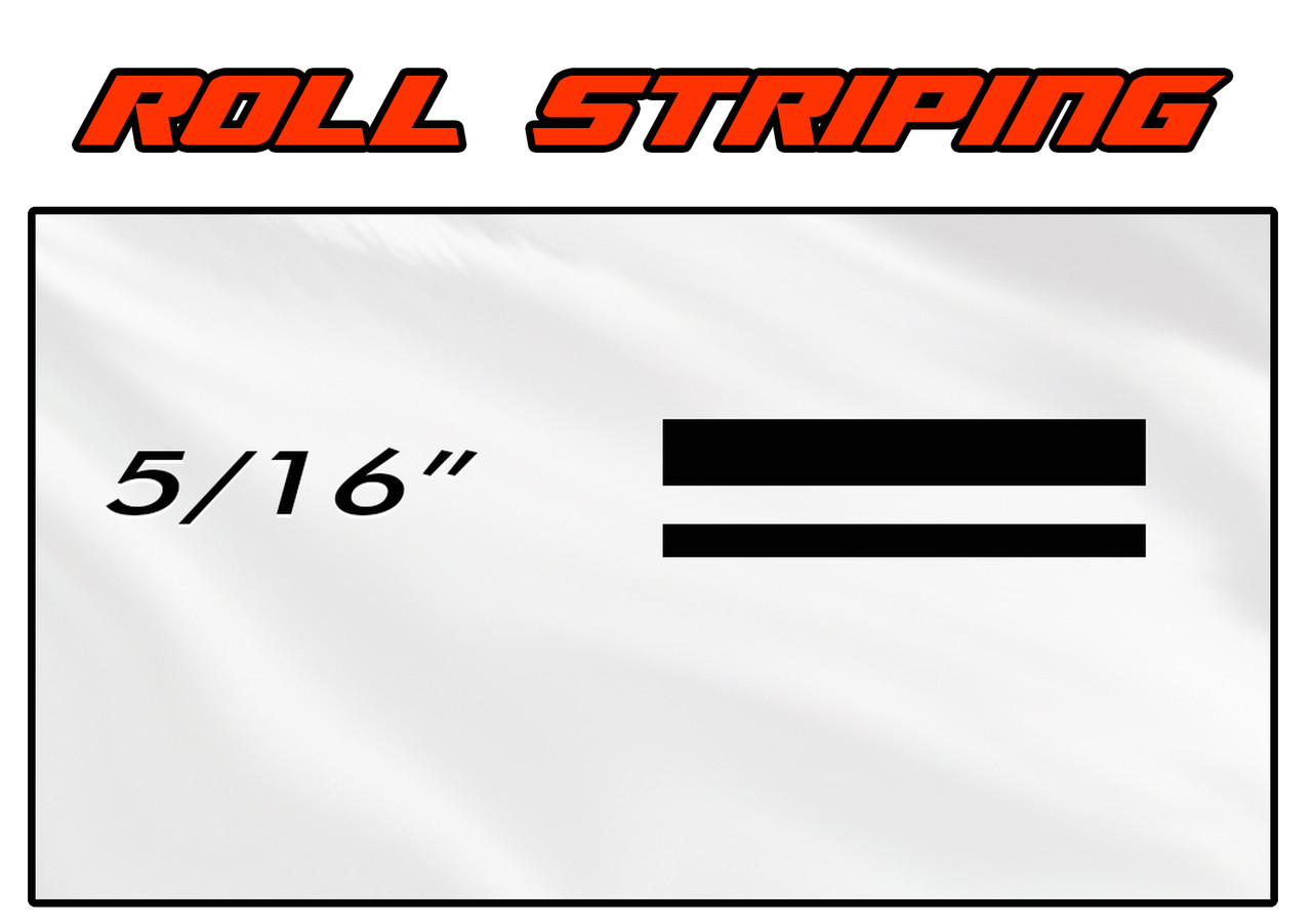 5/16 x 150ft Professional Vinyl Solid Color Accent Stripe Pin Striping ...