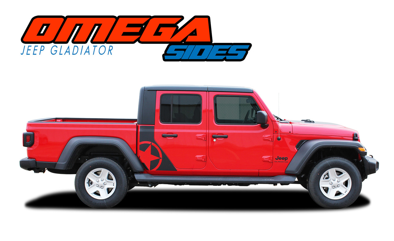 Jeep Gladiator Side Decals | Jeep Gladiator Body Stripes | OMEGA SIDES