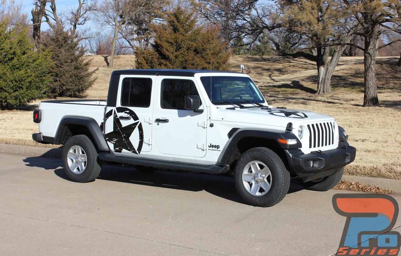 Jeep Gladiator Side Star Decals | Jeep Gladiator Body Star Stripes | LEGEND