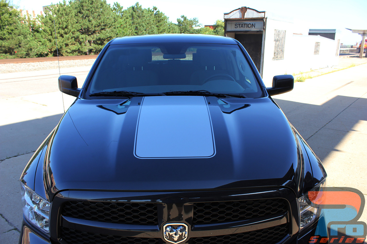 Center Dodge 1500 Ram Hood Stripes 2009-2018 and 2019-2021 Ram Classic