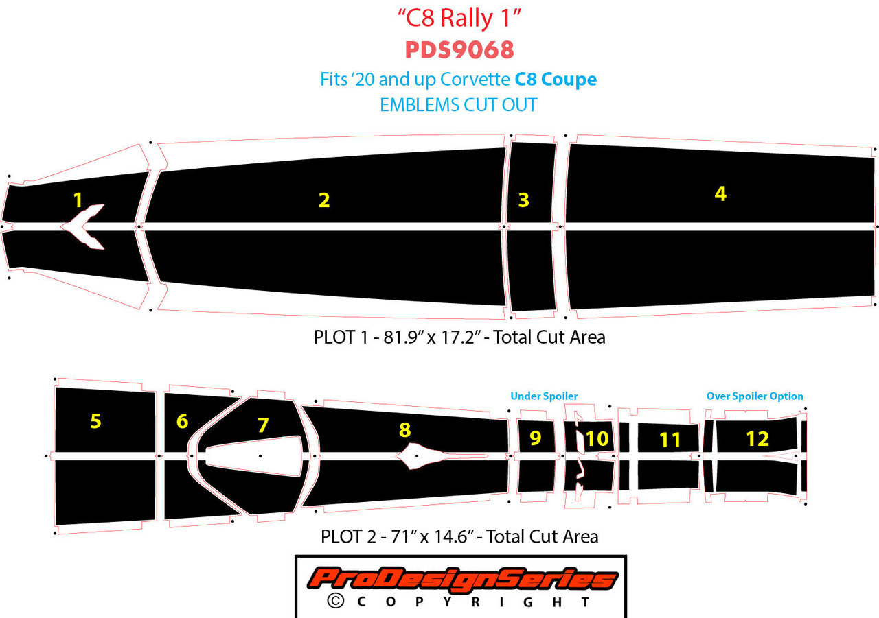 C8 RALLY | Corvette C8 Racing Stripes | C8 Decals | Corvette Graphics