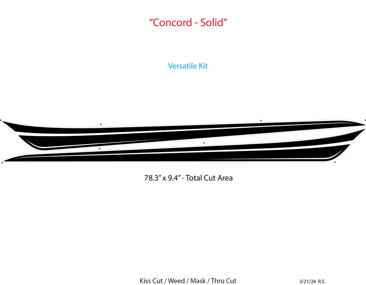CONCORD, Universal Fit Vinyl Graphics, Stripes, & Decals Tesla