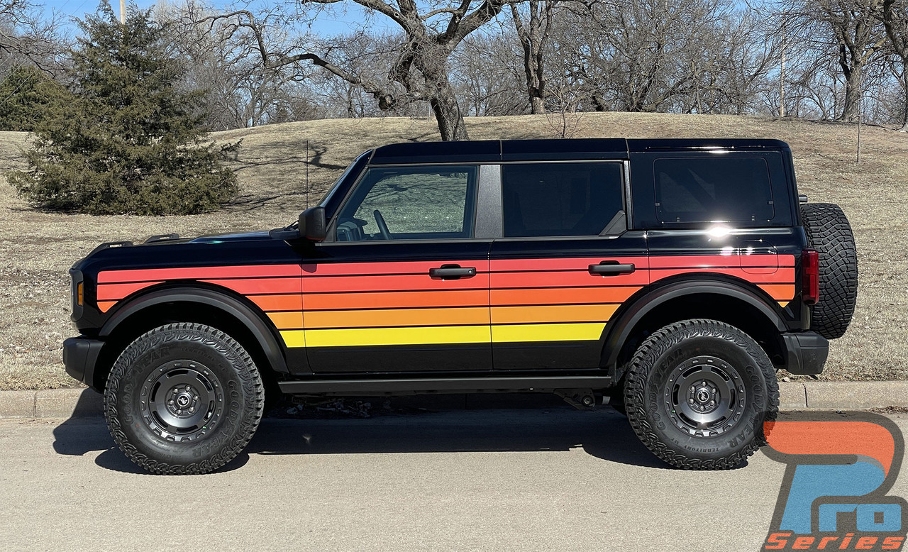 SUNSETTER XL | Ford Bronco Full Size Door Stripes, Side Decals, Hood ...