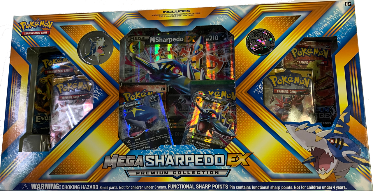 Mega Sharpedo Ex Premium Collection Pin Box Pokemon