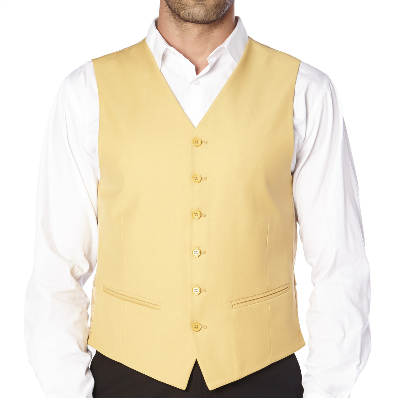 Men's Gold Dress Vest | Concitor Clothing Vests